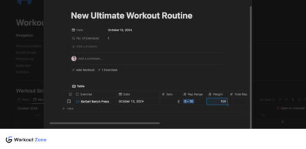 6 Workout Templates for Notion