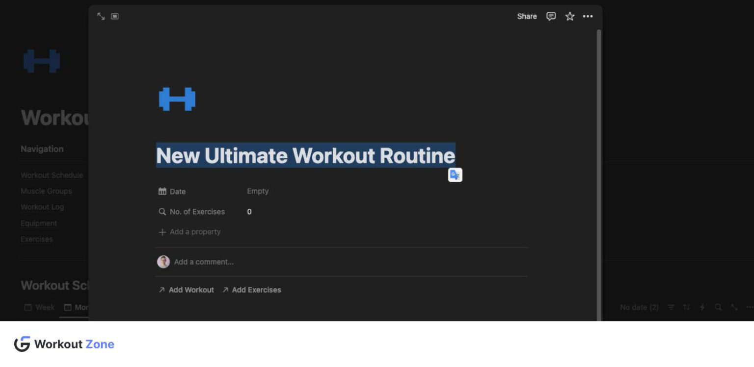 6 Workout Templates for Notion